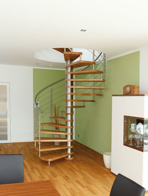 Okrogle stopnice Nobile les / nerjavno jeklo