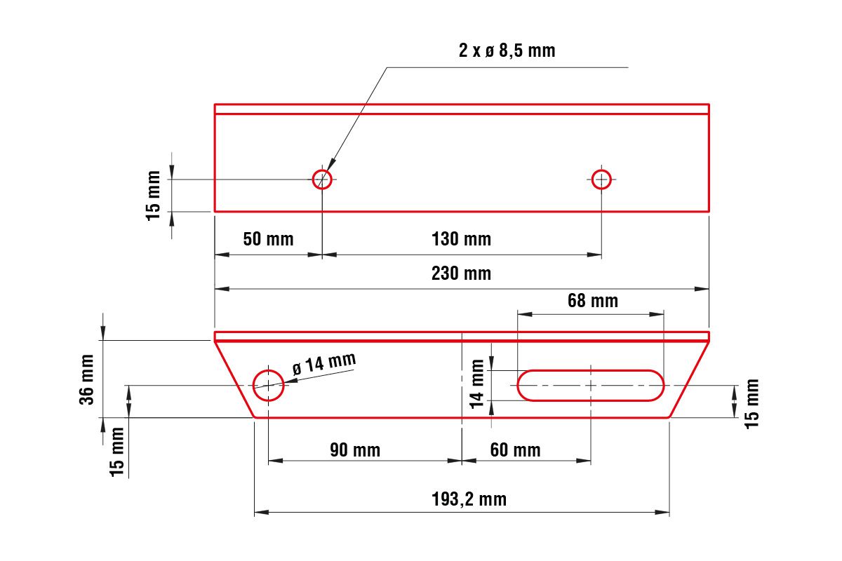 Alu stopnice protidrsne vključno z 2 pokrovi in vijaki - Ausführung ...